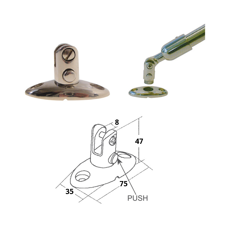 SUPPORTO CON PERNO ESTRAIBILE: Accessori Per Tendalini / SUPPORTO CON ...