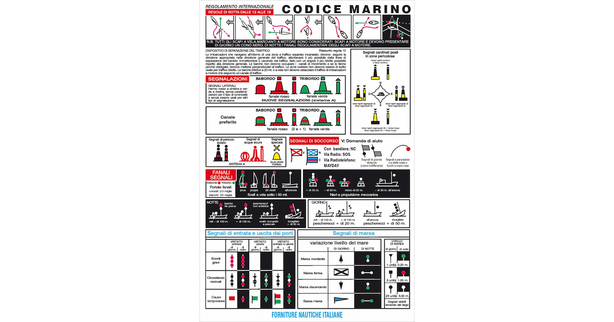TABELLA CODICE MARINO CM. 16X24: Tabelle E Bandiere Adesive / TABELLA ...